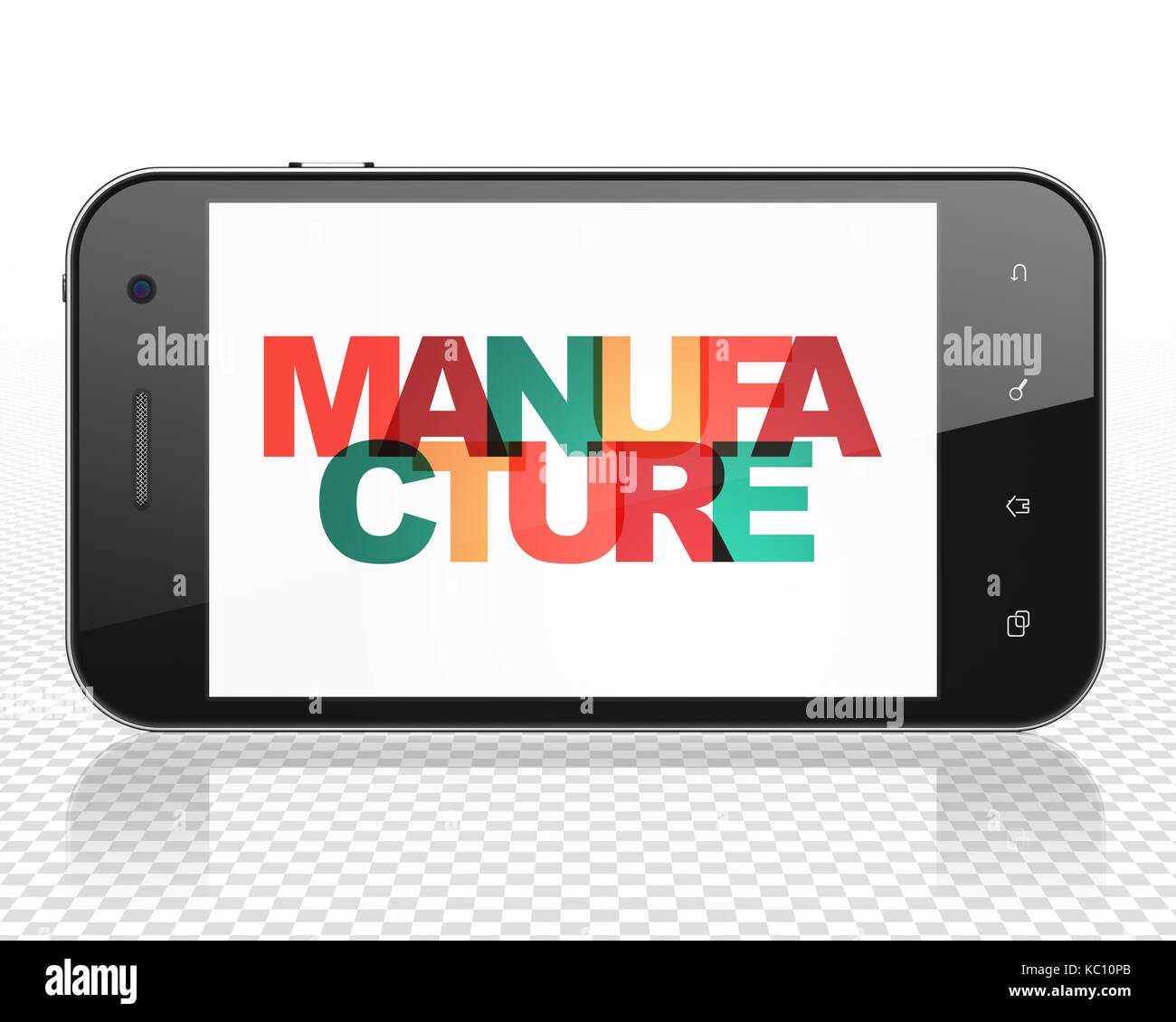 Industry concept: Smartphone with Manufacture on display Stock Photo ...