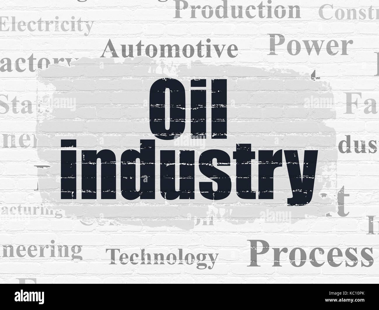Industry concept: Oil Industry on wall background Stock Photo - Alamy