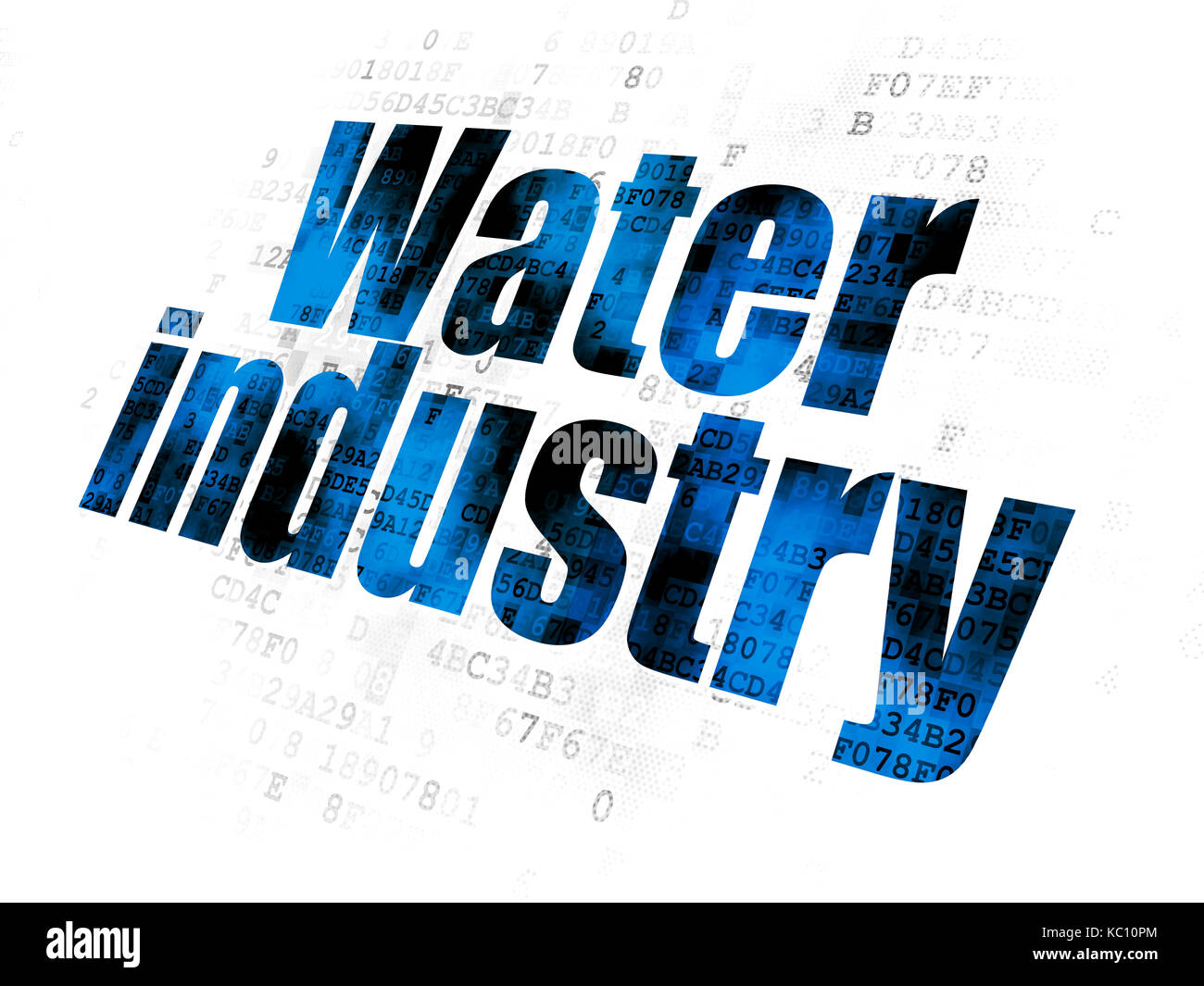 Manufacuring concept: Water Industry on Digital background Stock Photo ...