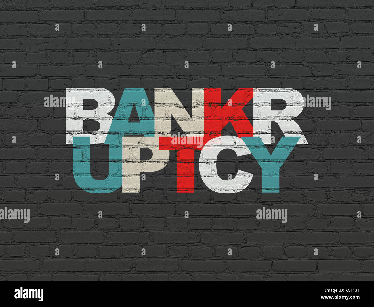 Law concept: Bankruptcy on wall background Stock Photo - Alamy