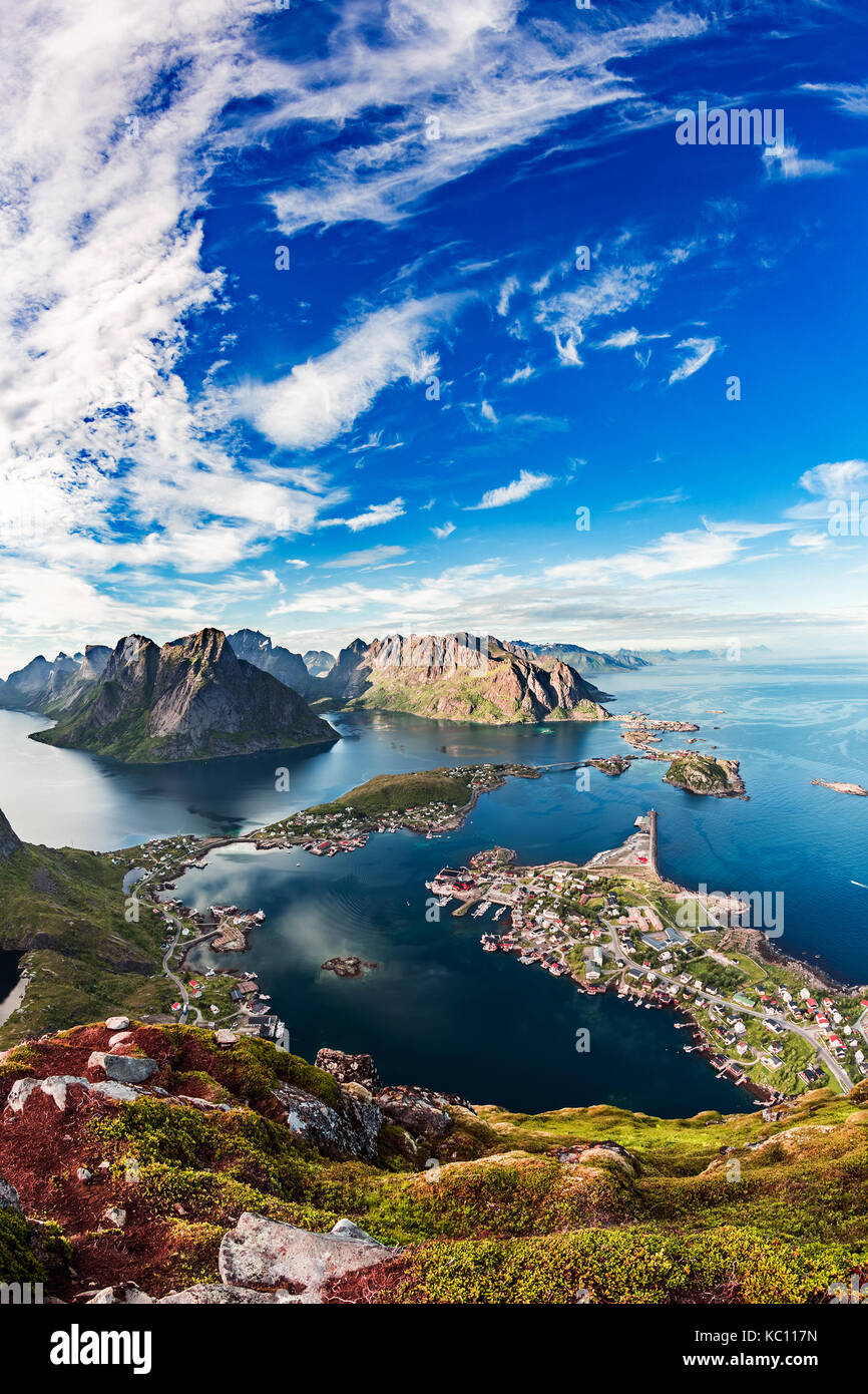 Lofoten mountains sea dramatic arctic hi-res stock photography and ...