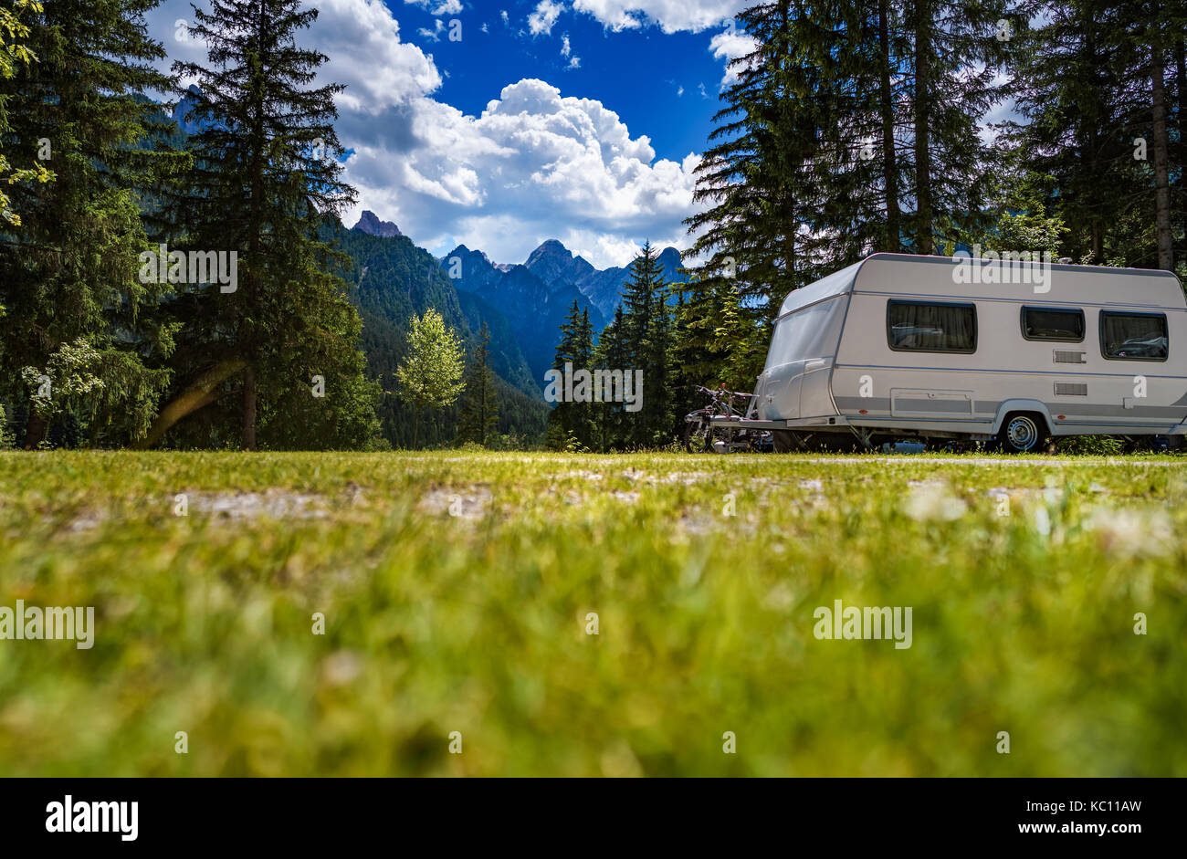 Family vacation travel, holiday trip in motorhome RV, Caravan car ...