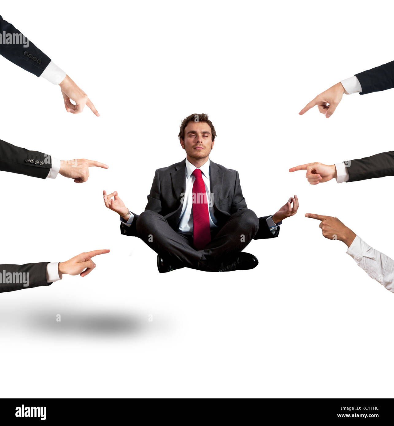 Relaxed businessman under the accusations of colleagues Stock Photo - Alamy Relaxed businessman under the accusations of colleagues Stock Photo - Alamy