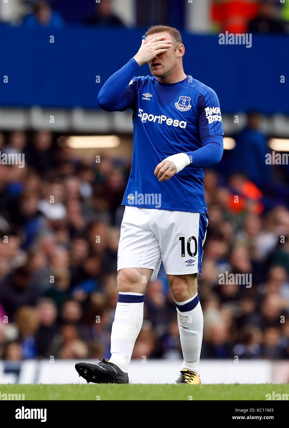 Everton's Wayne Rooney during the Premier League match at Goodison Park ...