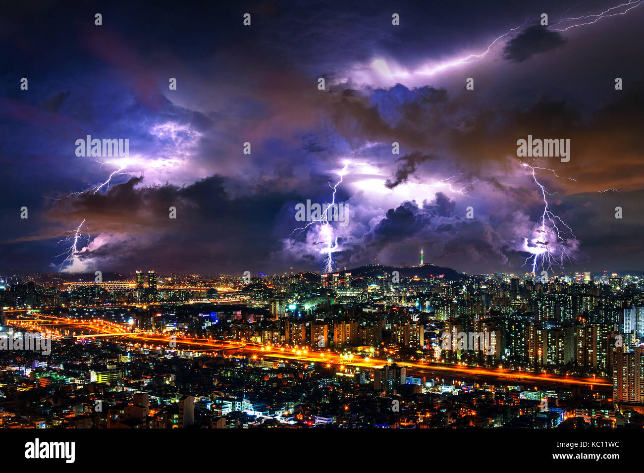 Thunderstorm Clouds Night