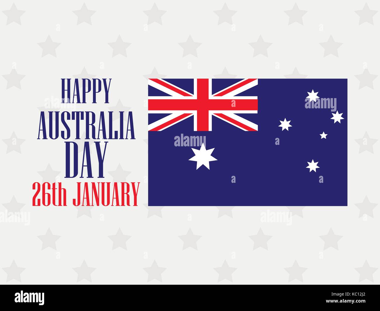 Happy Australia day 26 january. Text with Australia flag pattern for ...