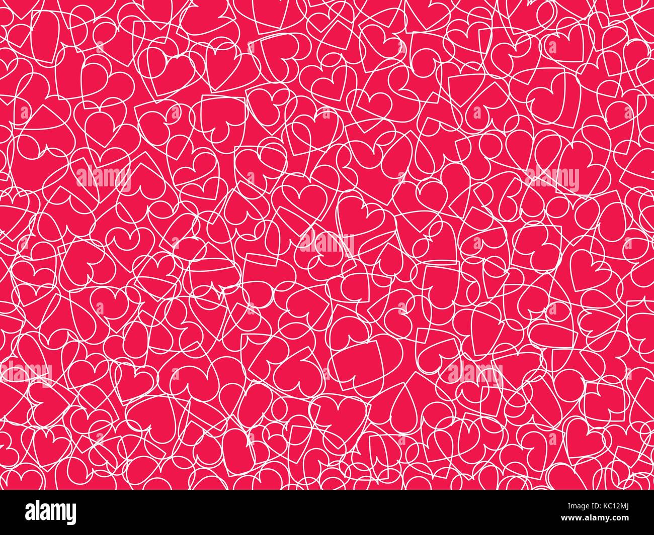 Seamless pattern with hearts for Valentine's Day. Vector illustration ...