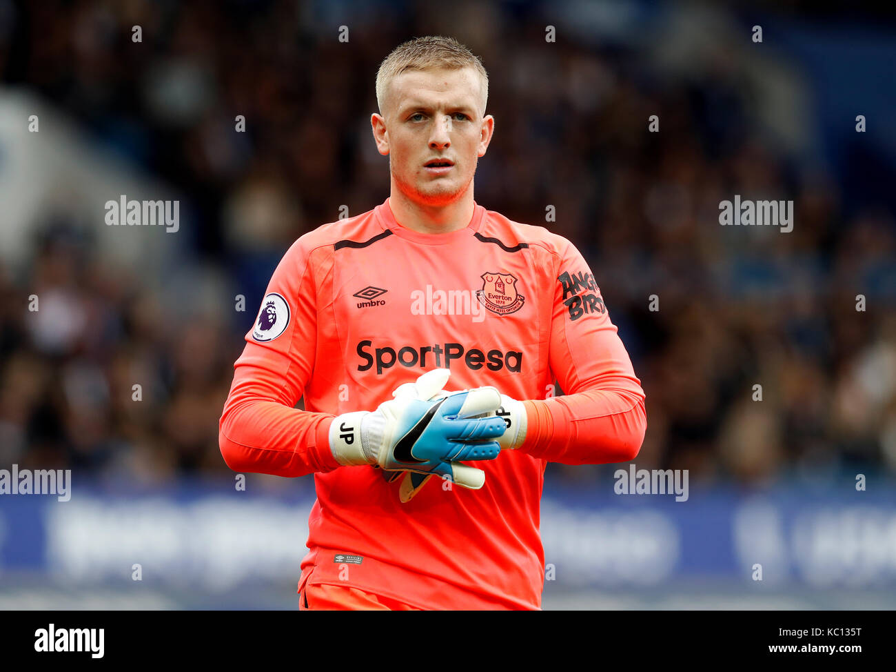 Everton goalkeeper Jordan Pickford Stock Photo - Alamy