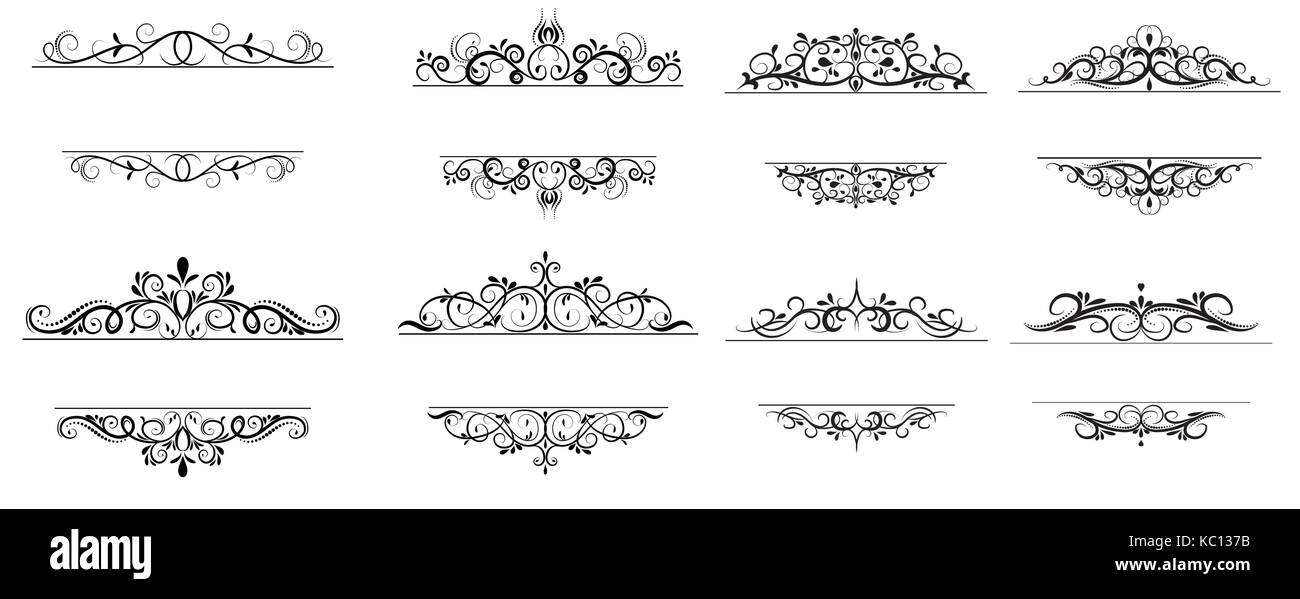 Vintage vector swirl frame set Stock Vector Image & Art - Alamy