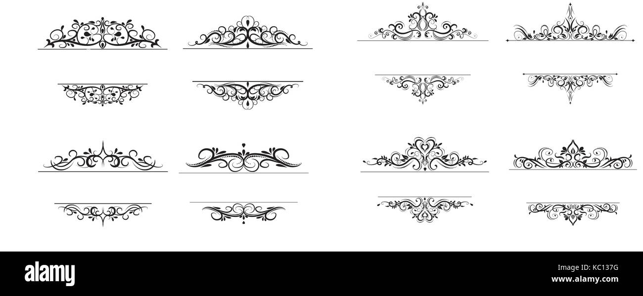 Vintage vector swirl frame set Stock Vector Image & Art - Alamy