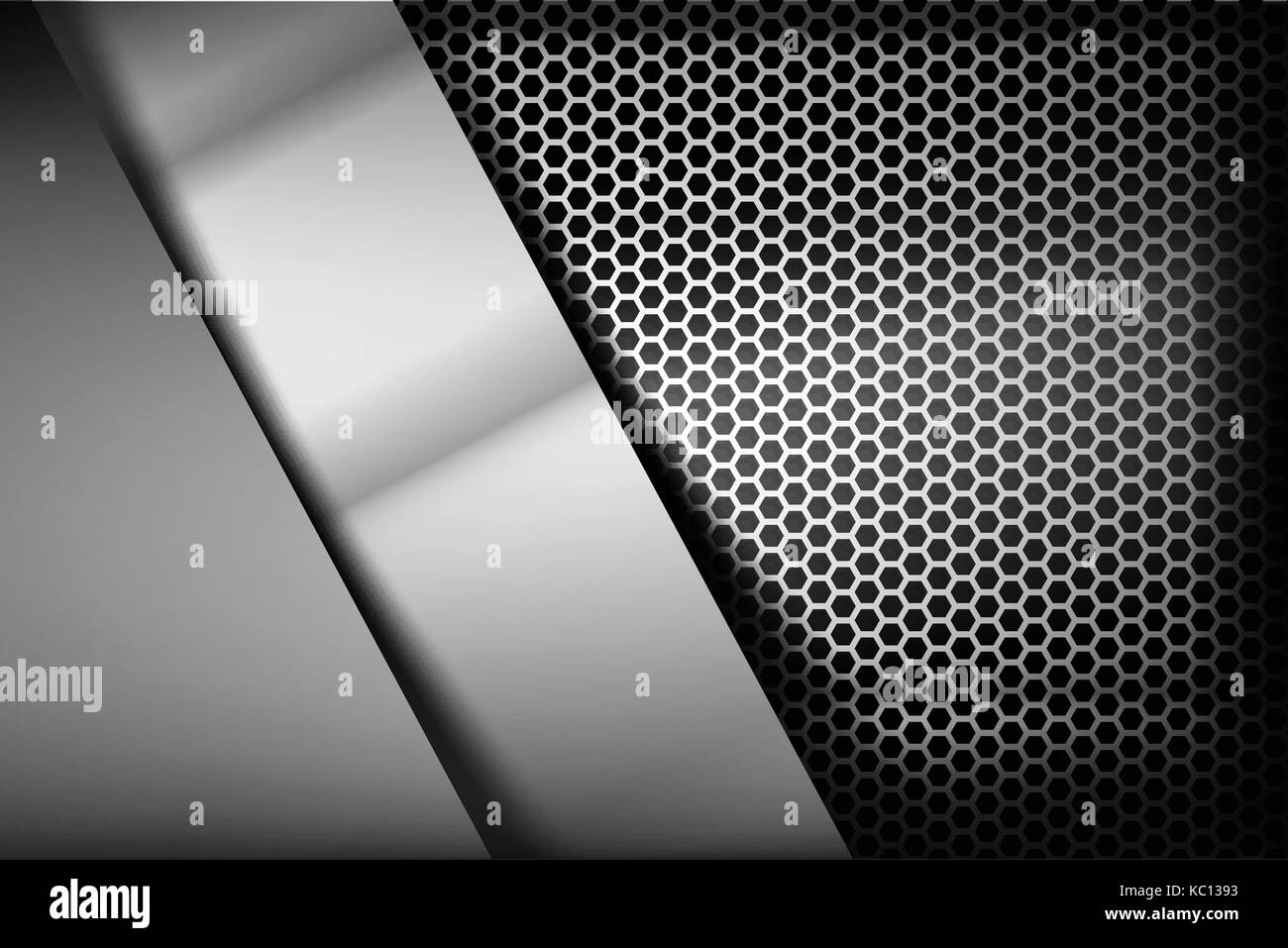 Metallic steel and honeycomb element background texture vector ...