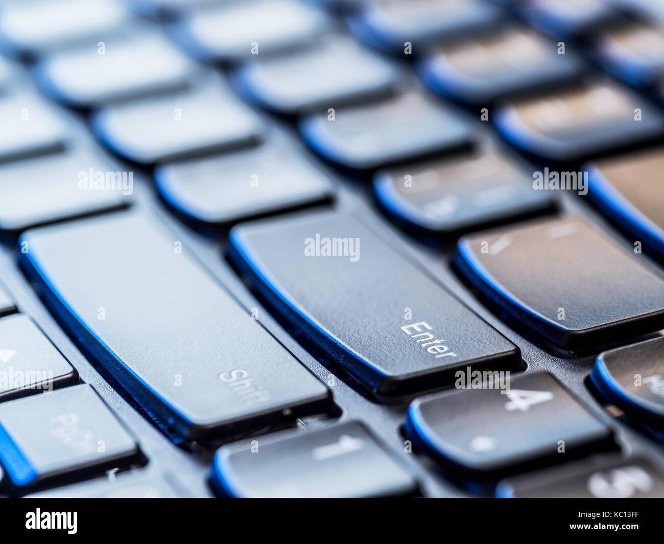Using keyboard. Closeup view of keyboard. Social ussue Stock Photo - Alamy