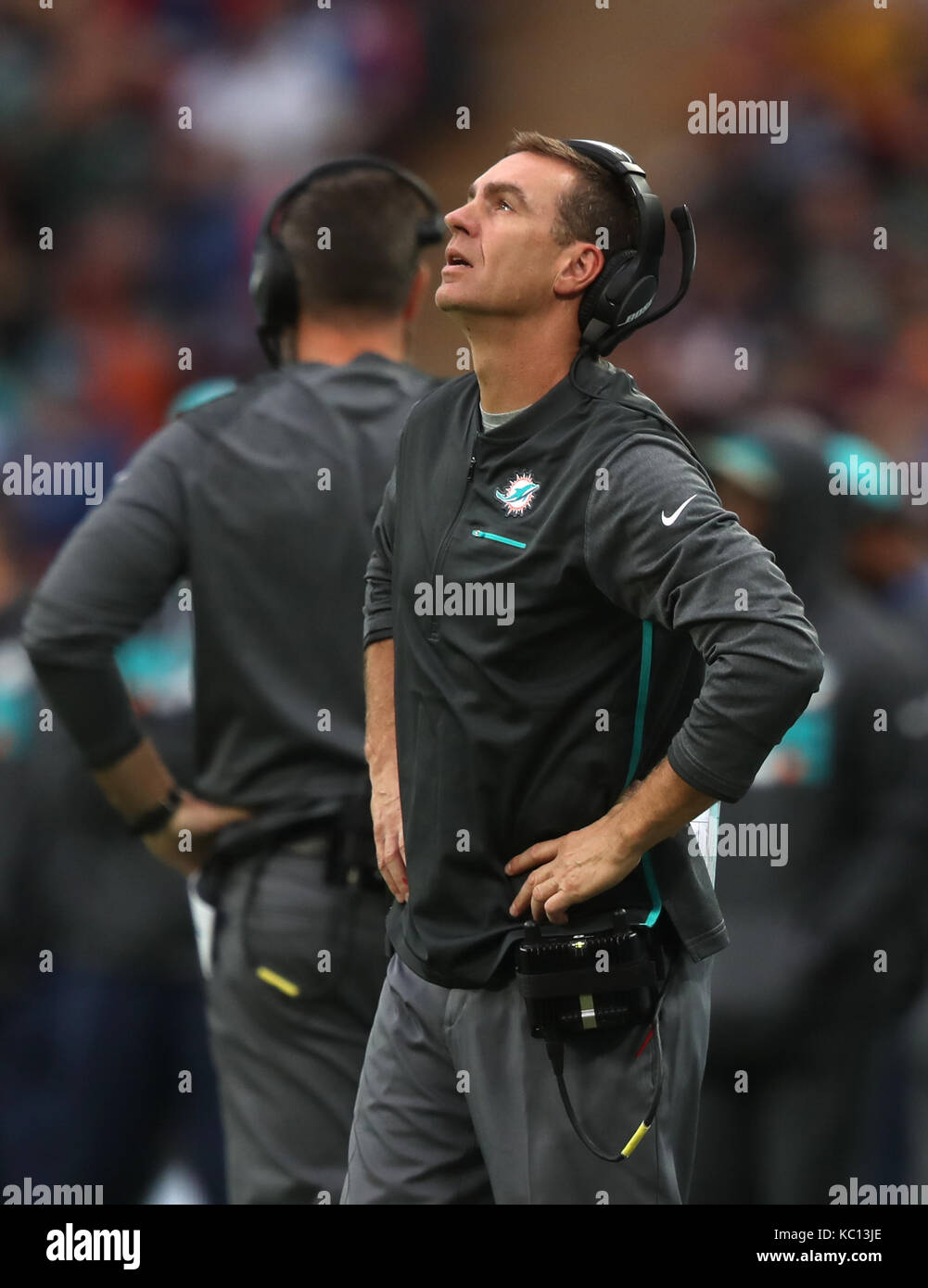 Miami Dolphins head coach Adam Gase during the NFL International Series ...