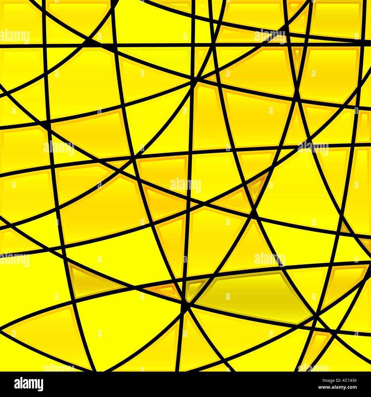 abstract vector stained-glass mosaic background - bright yellow Stock ...