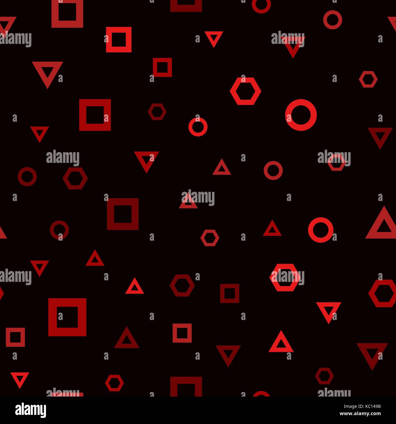 vector seamless pattern - square, triangle, circle, hexagon Stock ...