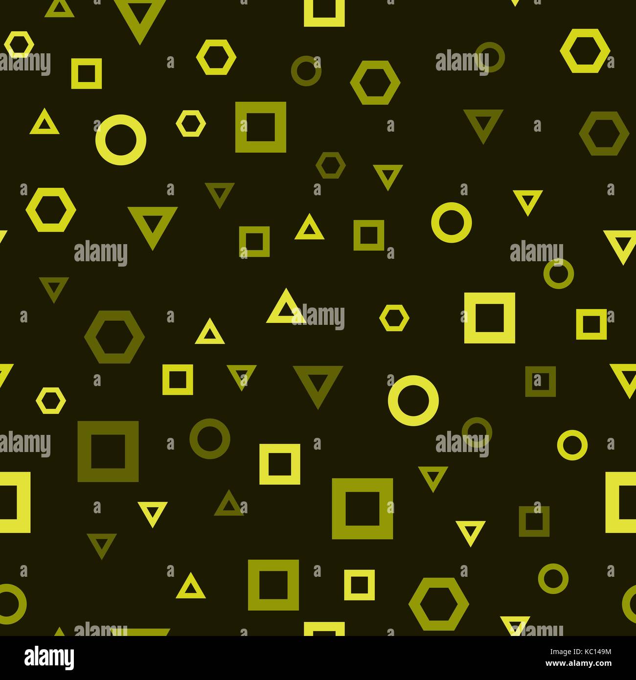 vector seamless pattern - circle,square, hexagon, triangle Stock Vector ...