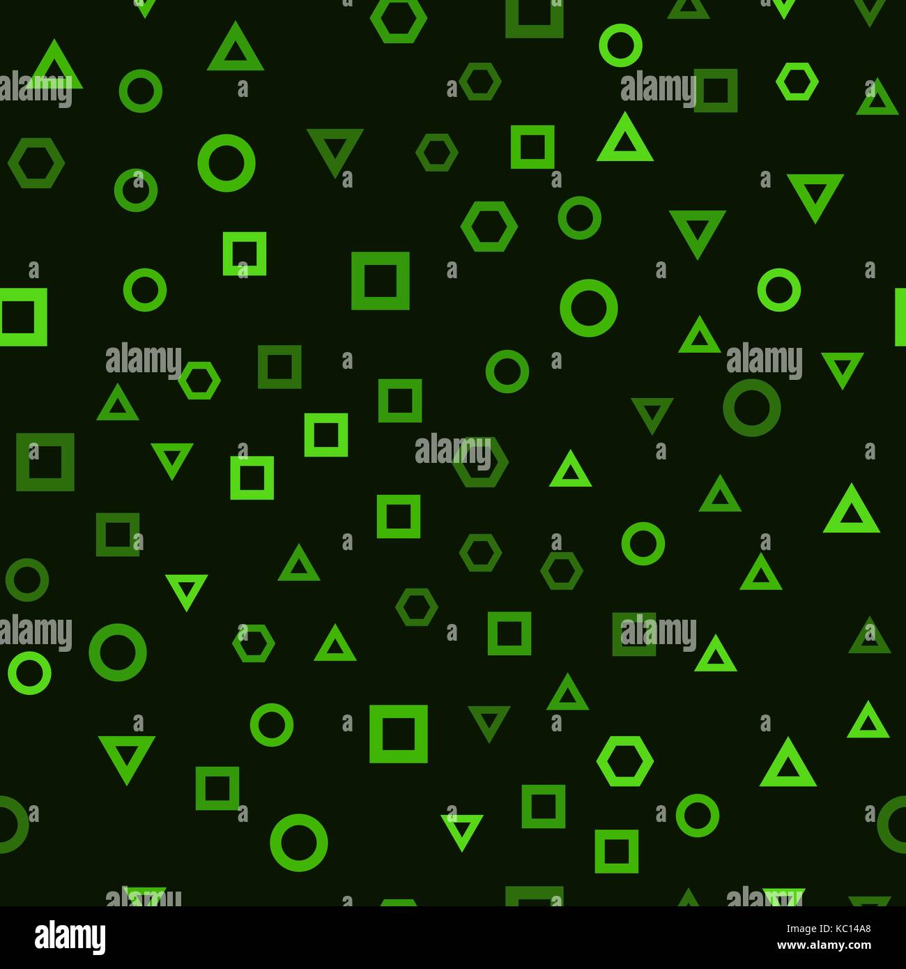 vector seamless pattern - circle,square, hexagon, triangle Stock Vector ...