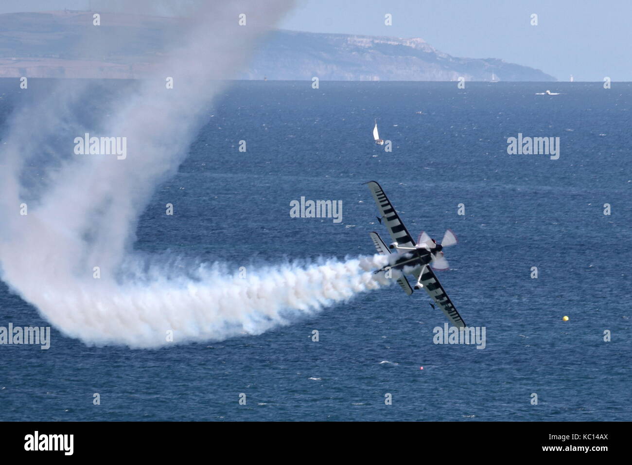Gerald Cooper performing aerobatics in his Xtreme Air XA41 aircraft ...