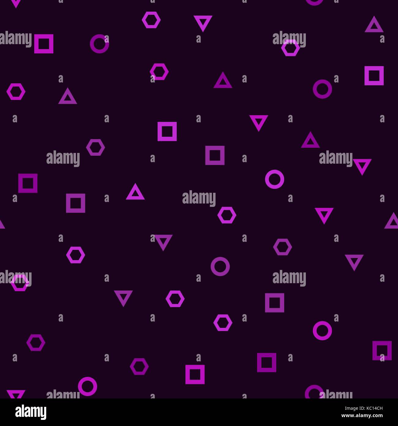 vector seamless pattern - circle,square, hexagon, triangle Stock Vector ...