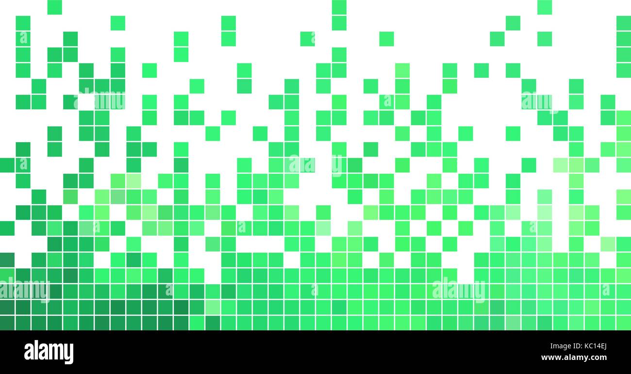 abstract vector square pixel mosaic background - green Stock Vector ...