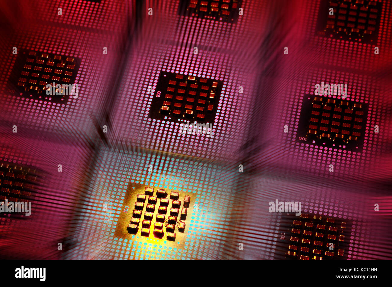 computer processors with lighting effects postproduction, background ...
