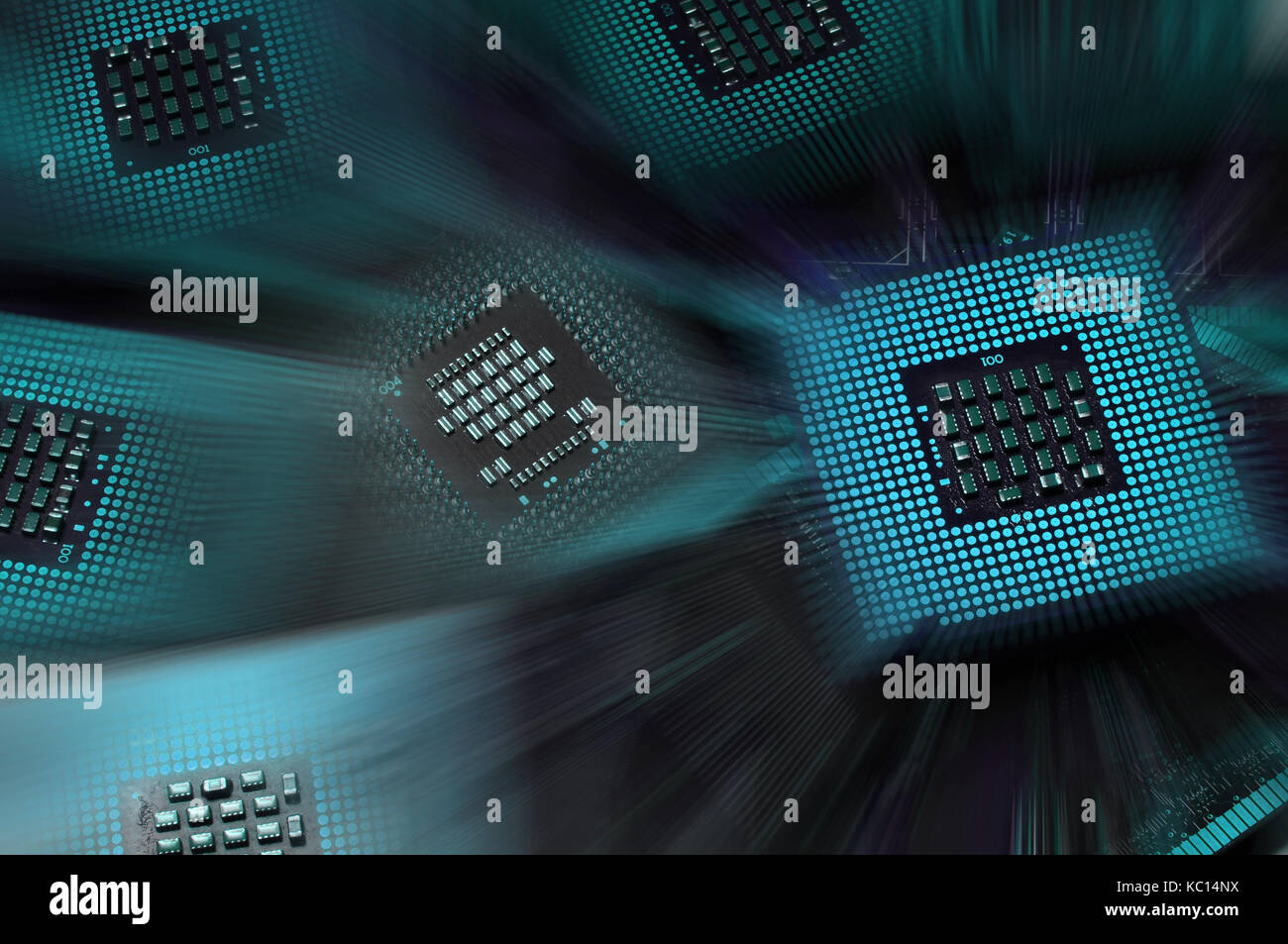 computer processors with lighting effects postproduction, background ...