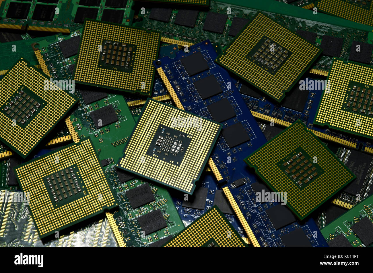 Computer Processor and memory modules, Background Stock Photo - Alamy