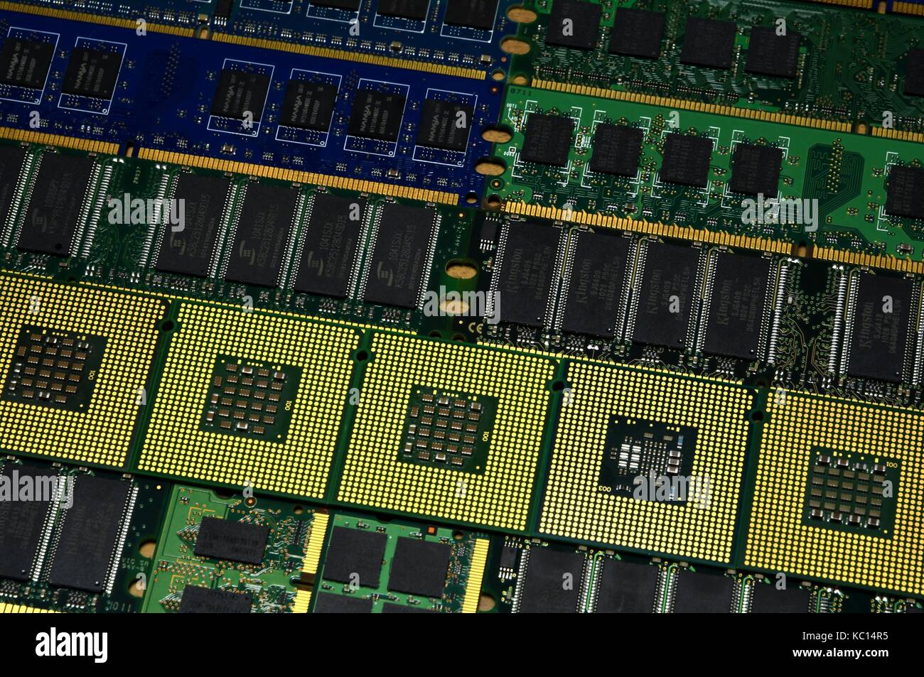 Computer Processor and memory modules, Background Stock Photo - Alamy