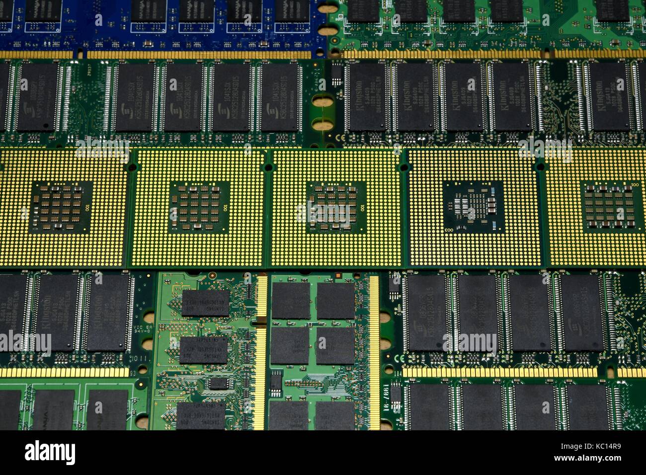 Computer Processor and memory modules, Background Stock Photo - Alamy