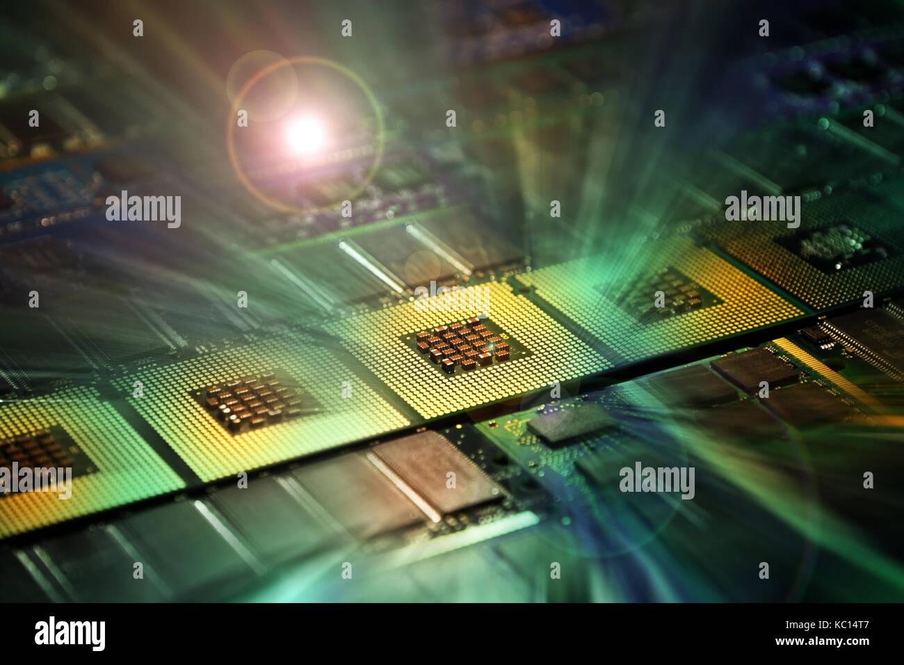 Computer Processor and memory modules, Background Stock Photo - Alamy