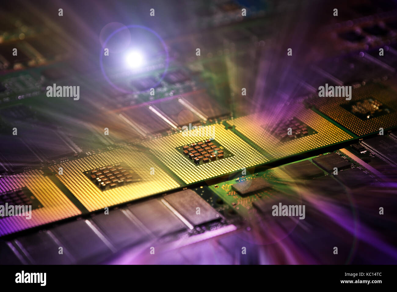 Computer Processor and memory modules, Background Stock Photo - Alamy
