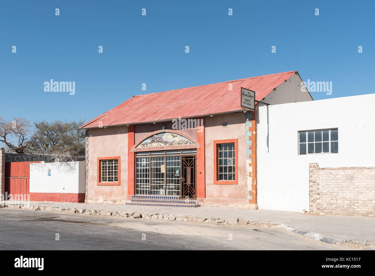 KARIBIB, NAMIBIA - JULY 3, 2017: The Anita Steyn Art Studio in Karibib ...