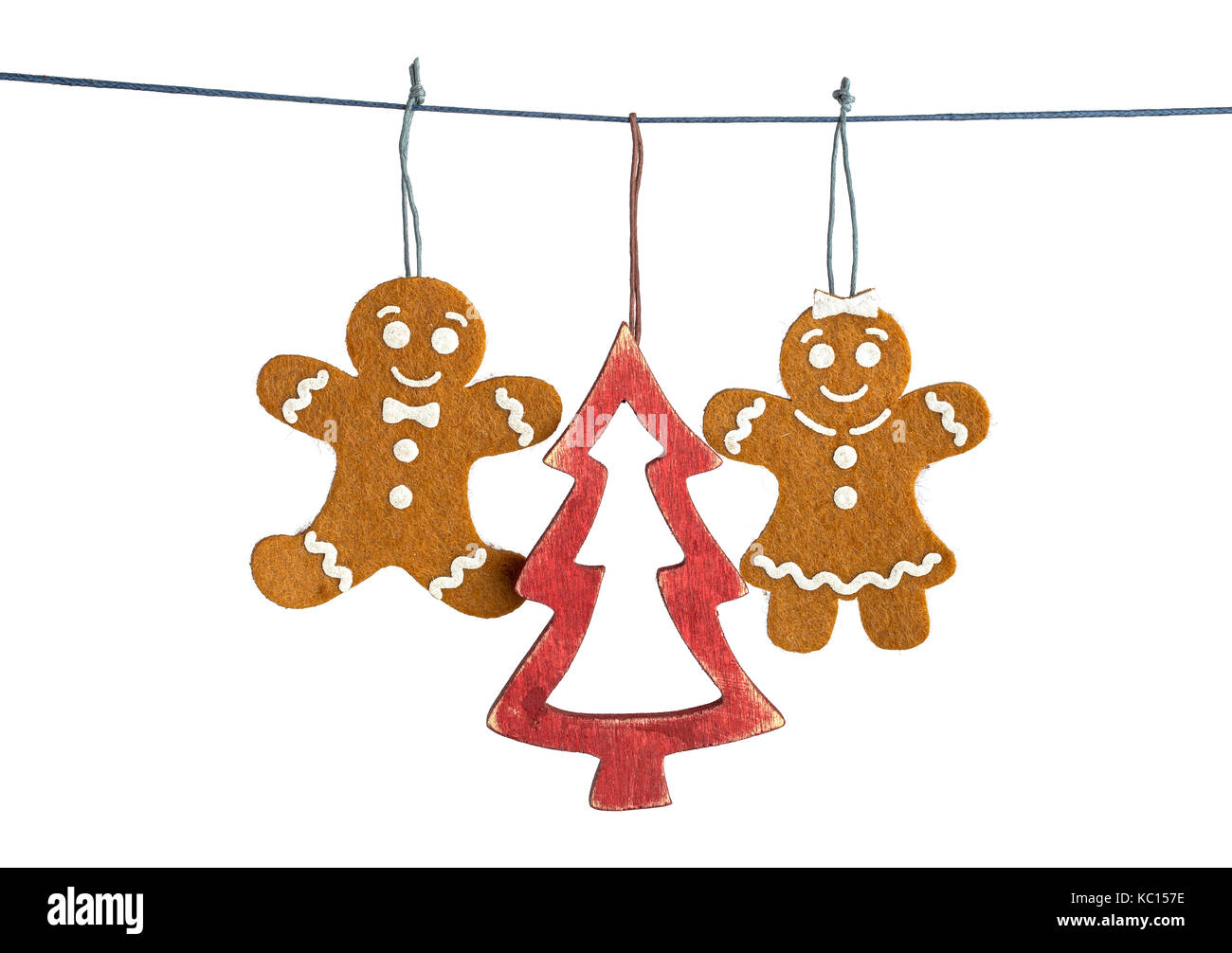 Wooden christmas decorations red Cut Out Stock Images & Pictures - Alamy