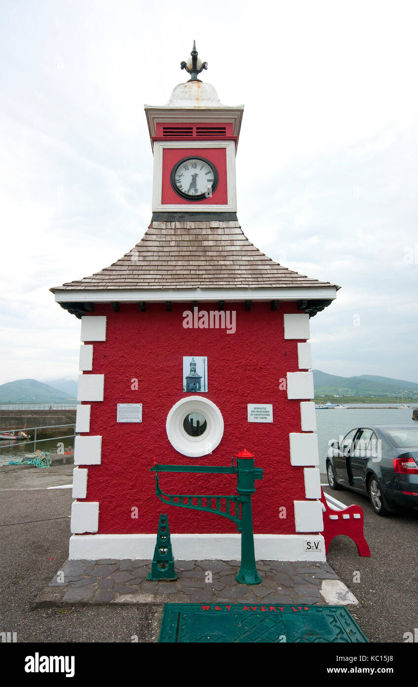 Clock Tower in Knightstown, Valentia Island, County Kerry, Ireland ...