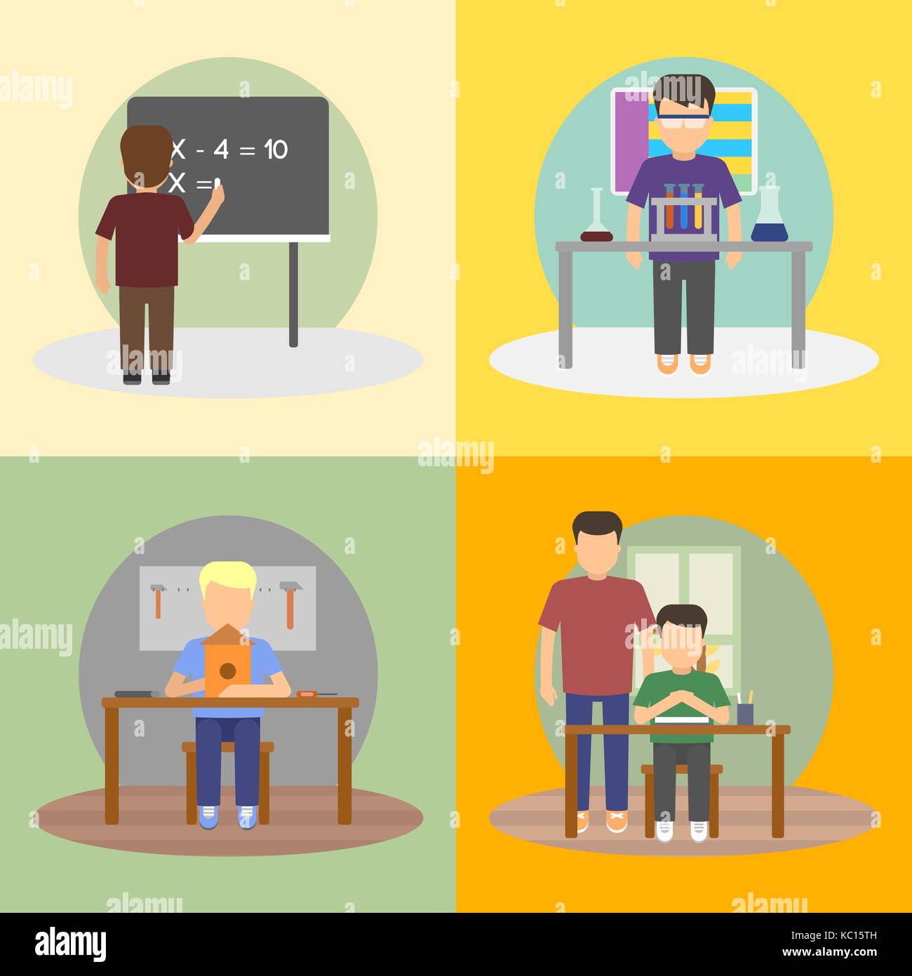 Class activities vector vectors hi-res stock photography and images - Alamy