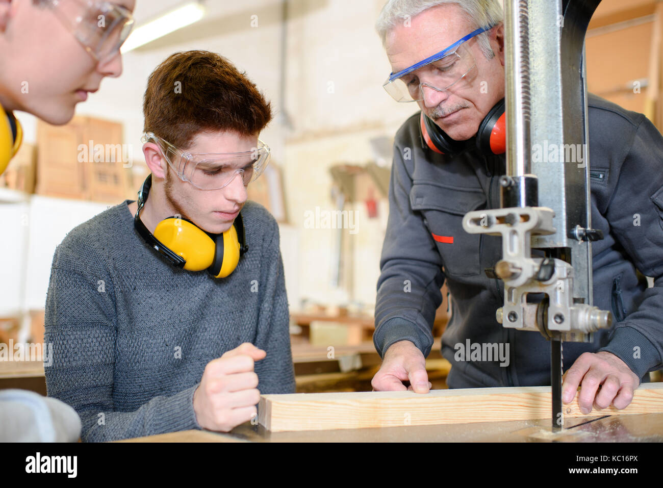 teaching carpentry at vocational college Stock Photo - Alamy