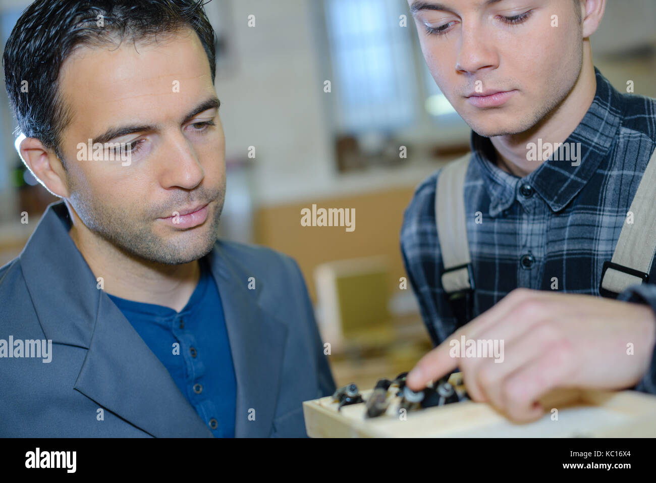showing some samples from a box Stock Photo - Alamy