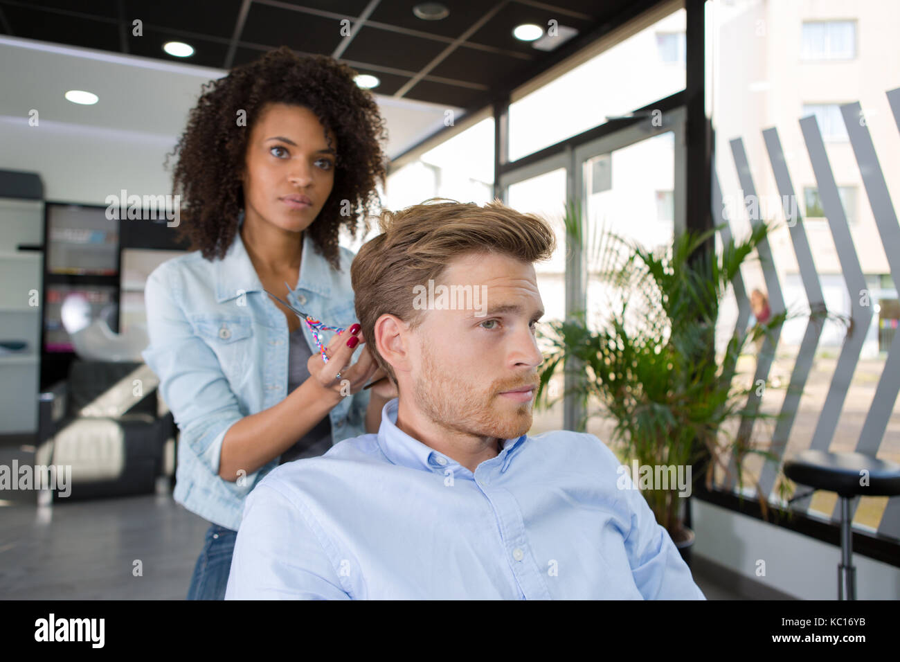 the right hair length Stock Photo - Alamy