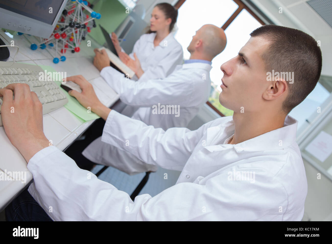 young students researchers in the laboratory Stock Photo - Alamy