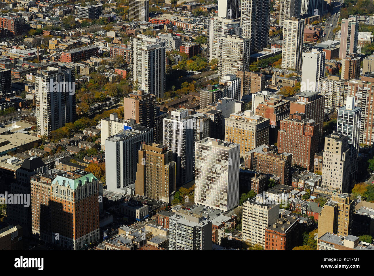 Aerial view of large city with downtown buildings Stock Photo - Alamy