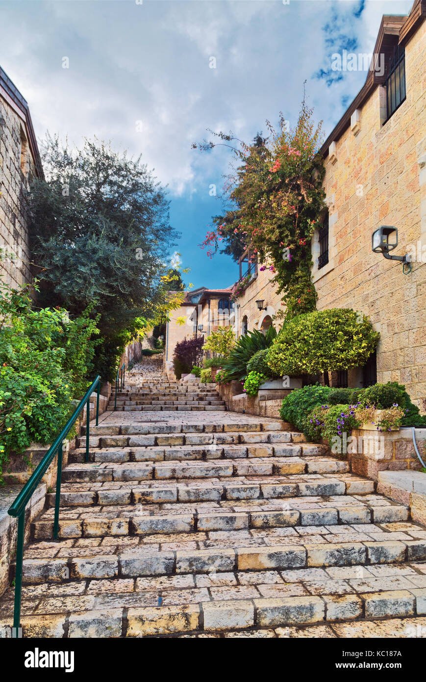 old house in Yemin Moshe district, Jerusalem, Israelin Stock Photo - Alamy