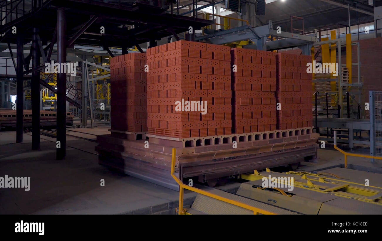 Brick Factory Worker Stacks Bricks High Resolution Stock Photography ...