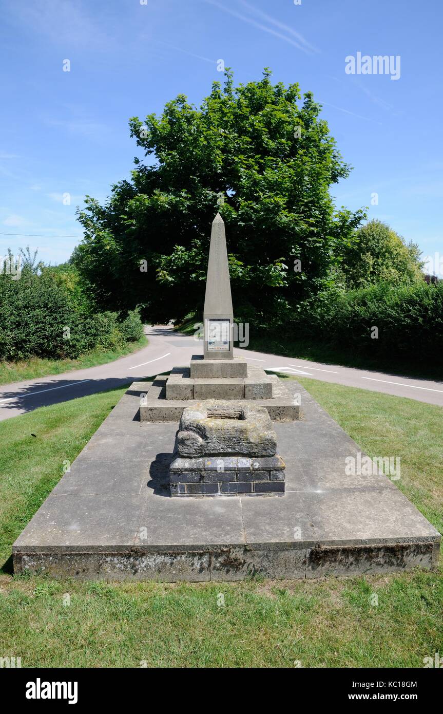 Old Cross Base, The New Millennium Cross, Kelshall, Hertfordshire Stock ...
