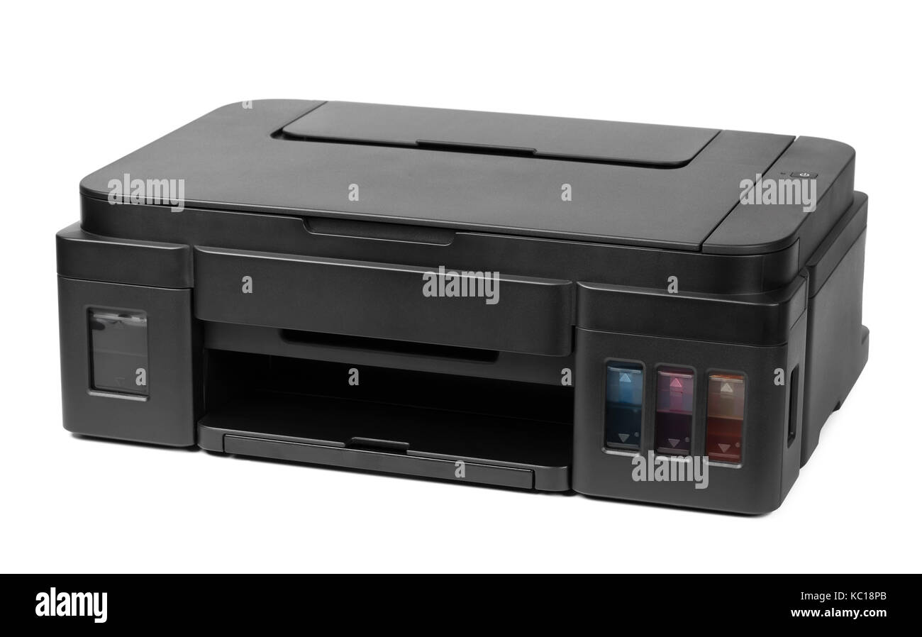 Printer isolated on white background, isolated Stock Photo - Alamy