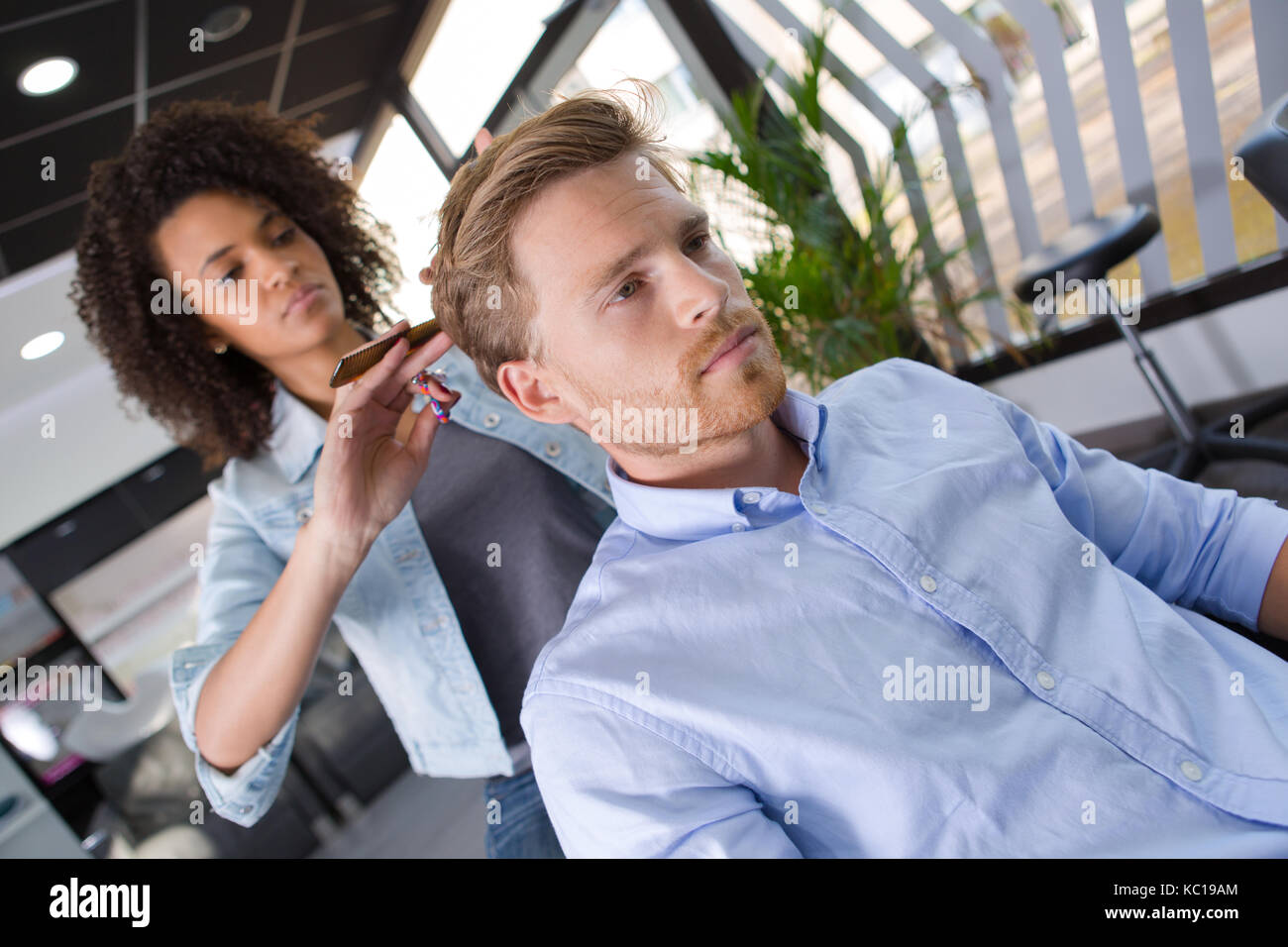 Shot barber stylish young man hi-res stock photography and images - Alamy