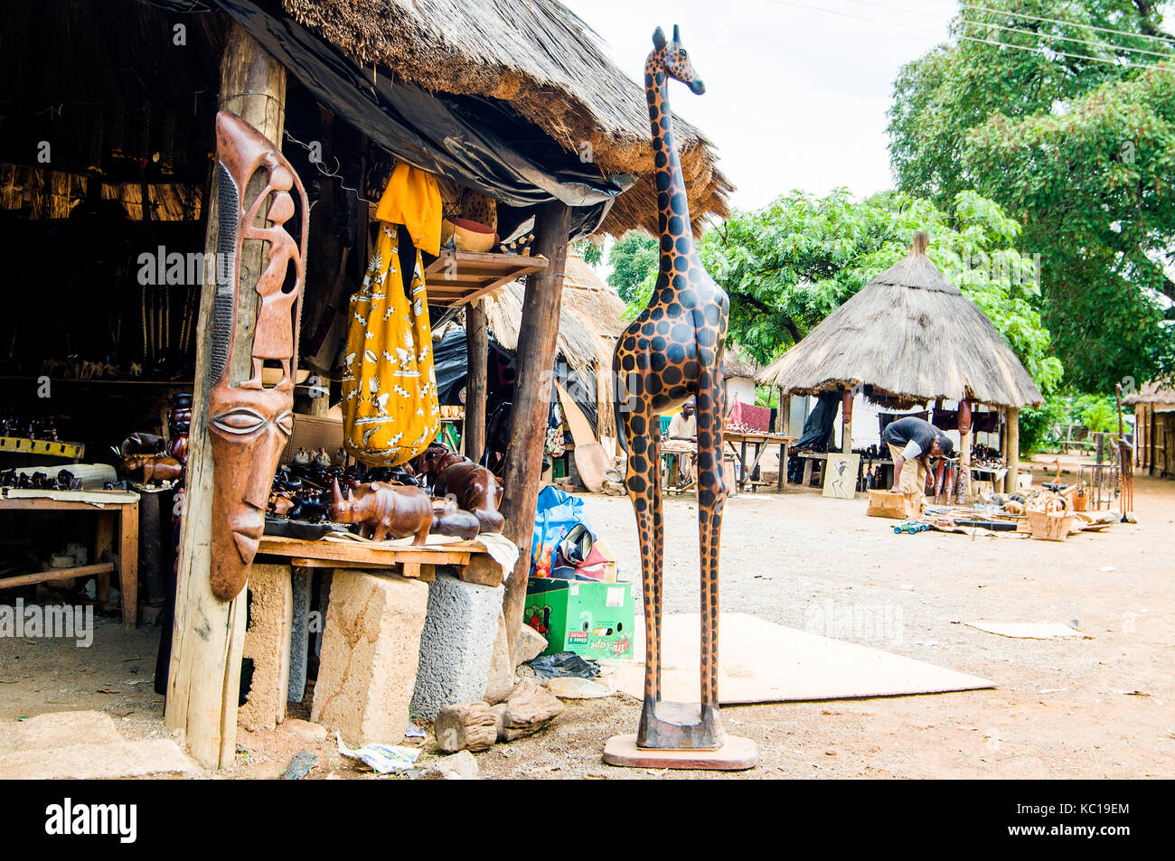 Craft stalls at Cultural Center, Lusaka Stock Photo - Alamy