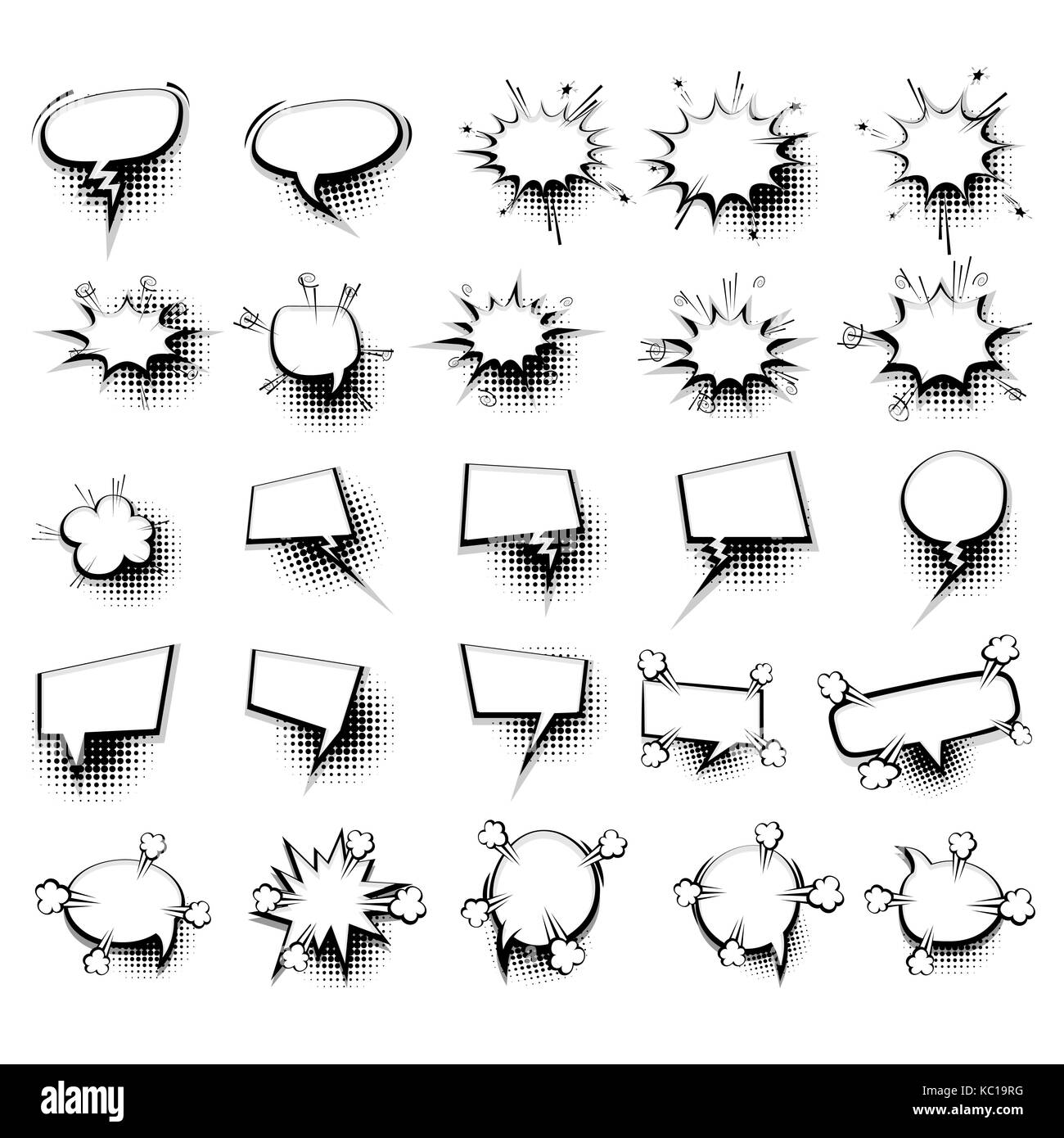 Comic empty text speech bubble 25 Stock Vector Image & Art - Alamy