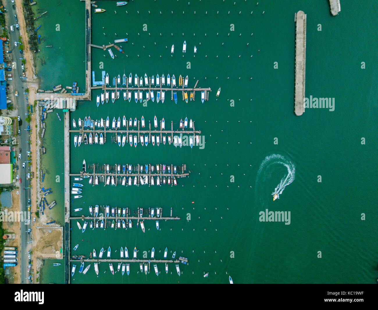Yachts in seaport aerial view hi-res stock photography and images - Alamy