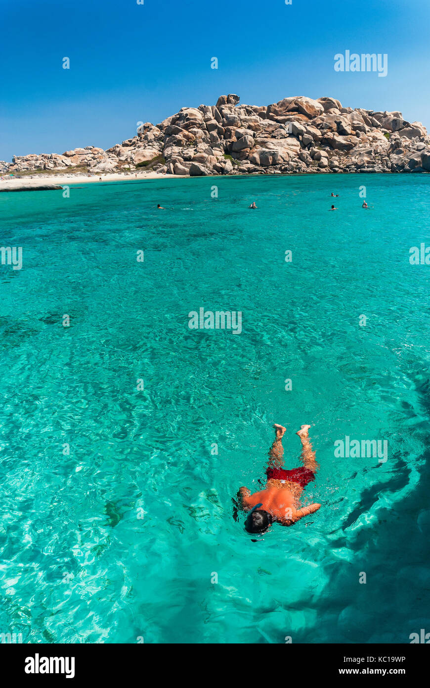 Iles Lavezzi, Ile Ratino Bonifacio Corse du Sud France 2A Stock Photo ...