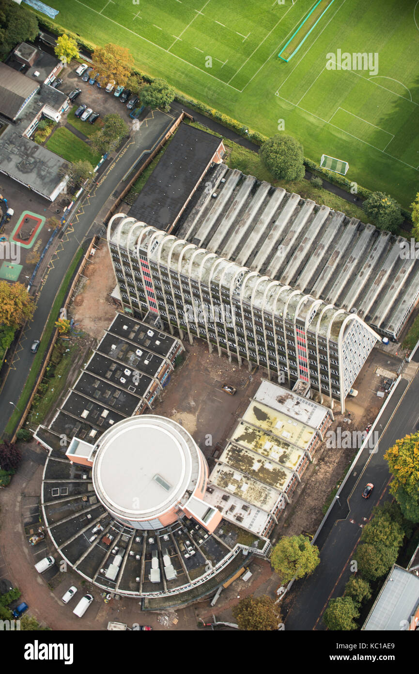 Aerial photo of Toastrack Building Manchester Stock Photo - Alamy